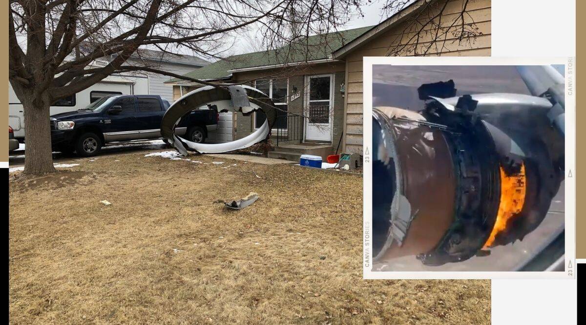 United Airlines engine catches fire mid-air, viral video captures ...