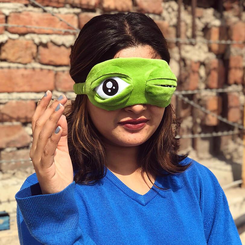 3D Plush Frog Eye Mask – Aviationkart